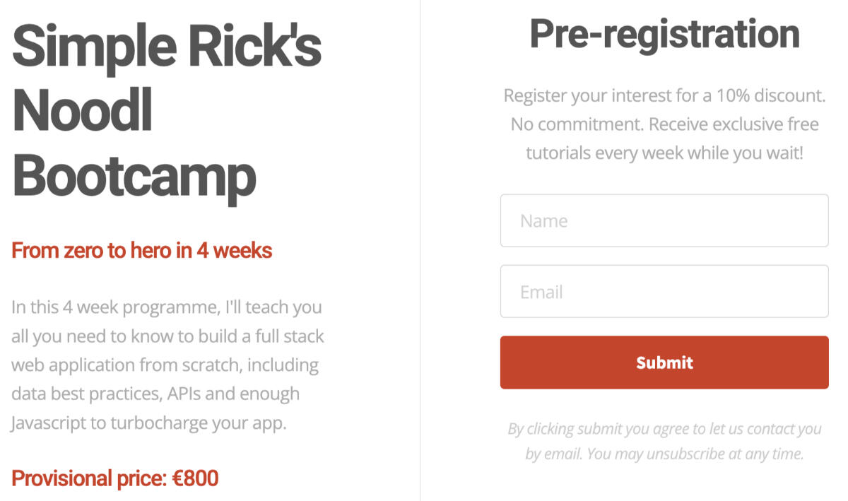 Simple Rick's Bootcamp